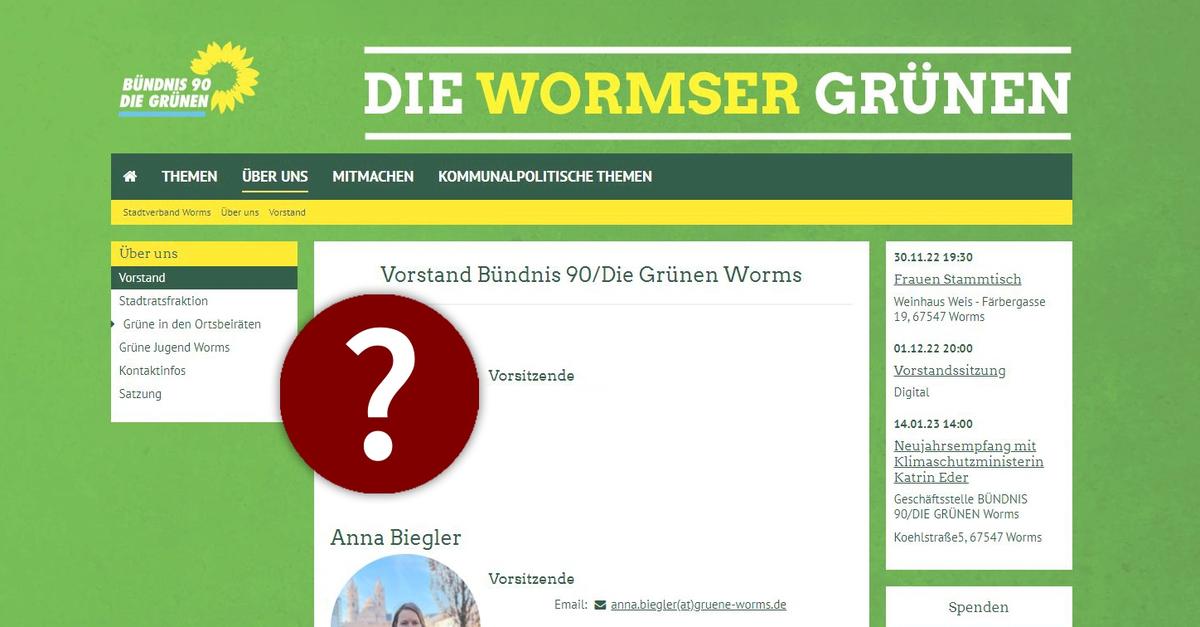 Die Wormser Grünen suchen die zweite Spitze