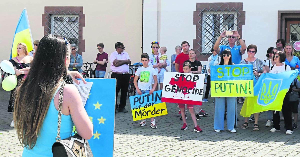 Kundgebung in Worms für Frieden in der Ukraine